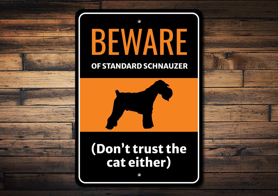 Standard Schnauzer Sign, Dog Silhouette Sign, Schnauzer Owner Gift ...