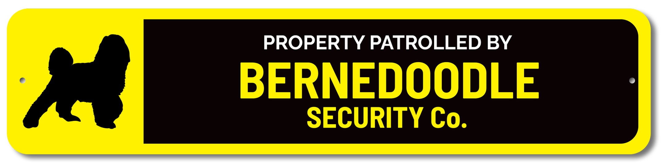 Bernedoodle Sign, Dog Security Sign, Dog Patrol Sign, Property Safety ...