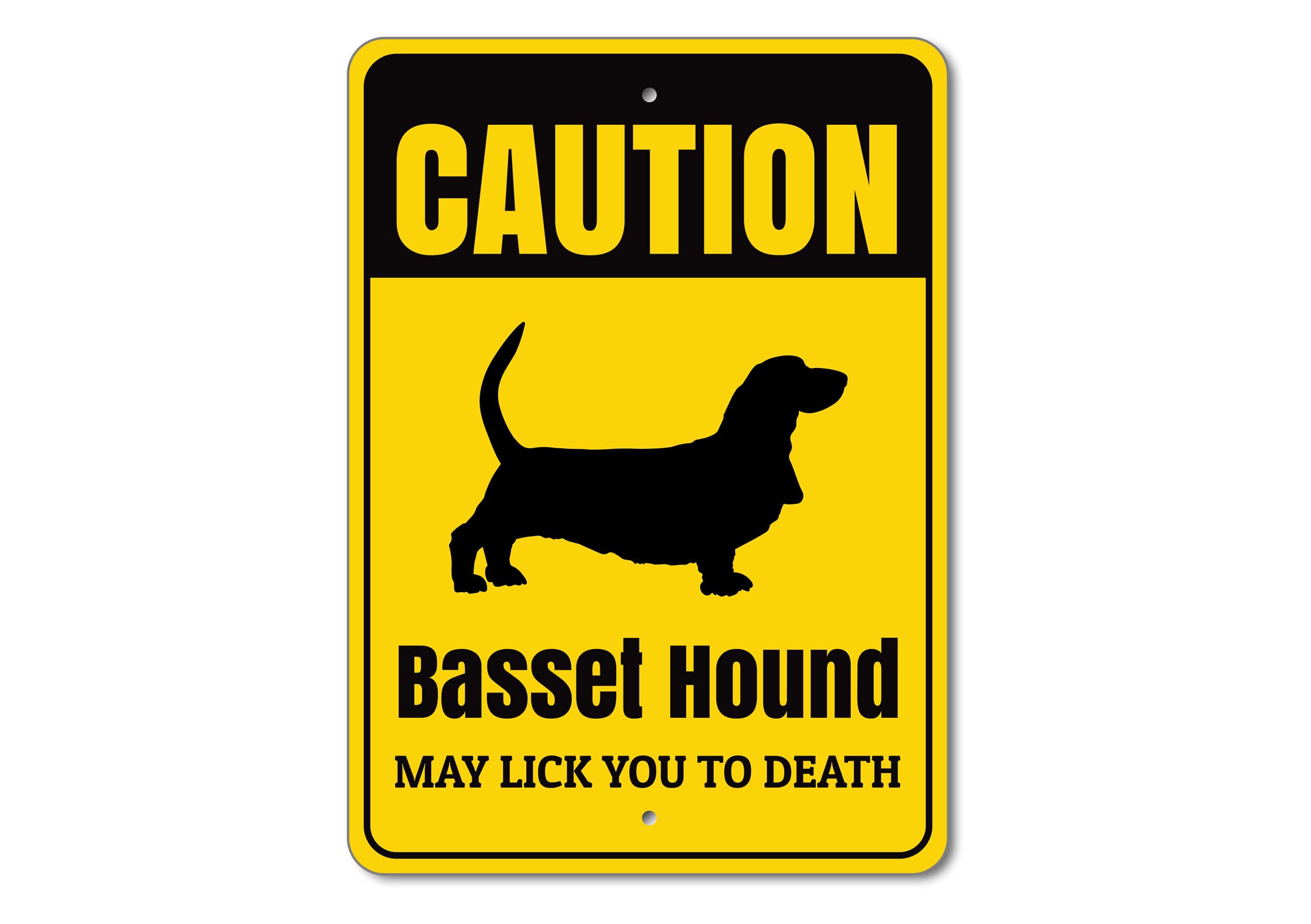 Caution Dog Sign Basset Hound Sign Dog Silhouette Sign - Etsy