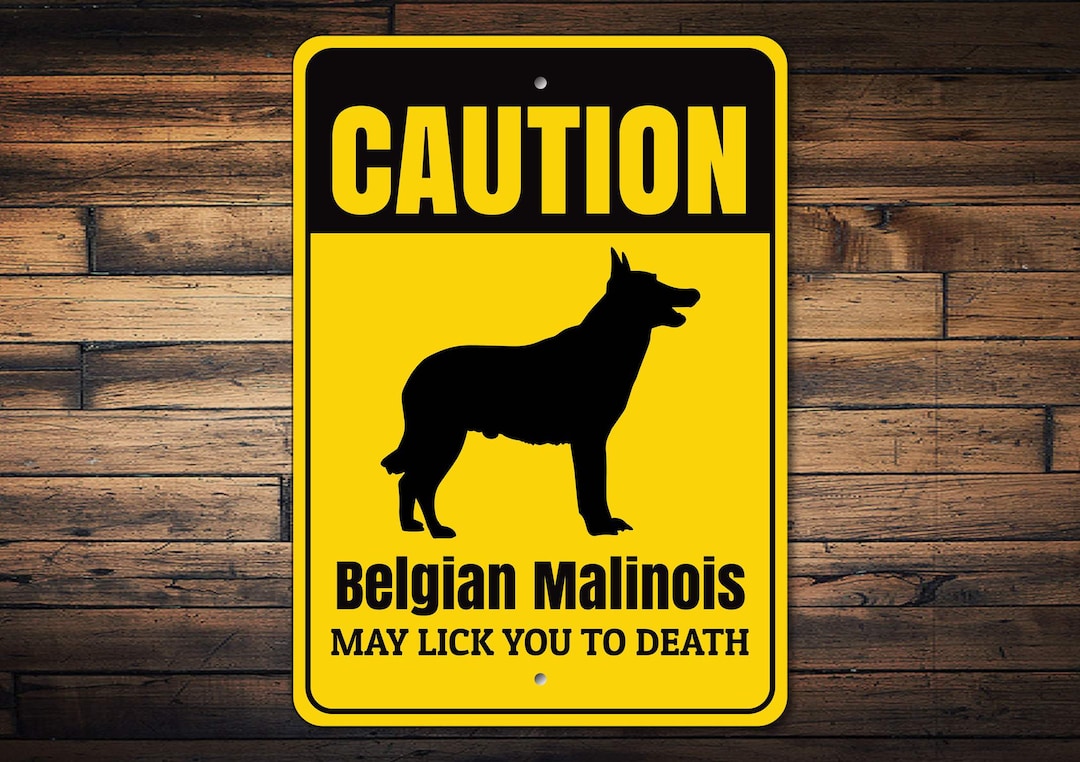 Belgian Malinois Sign, Caution Dog Sign, Malinois Gift, Dog Fence Sign ...