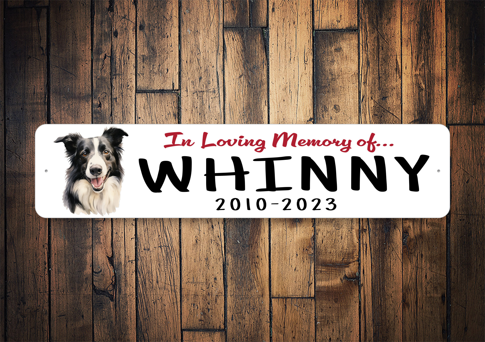 Border Collie Memorial Sign | Border Collie Memorial | Border Collie ...