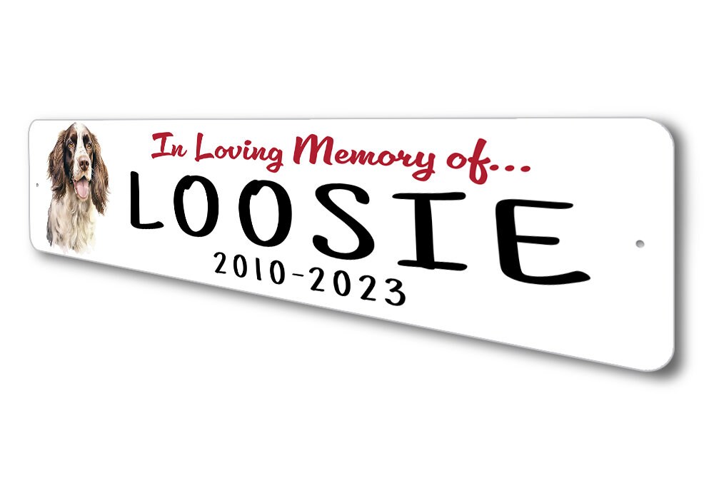 English Springer Spaniel Memorial Sign Spaniel Sign - Etsy