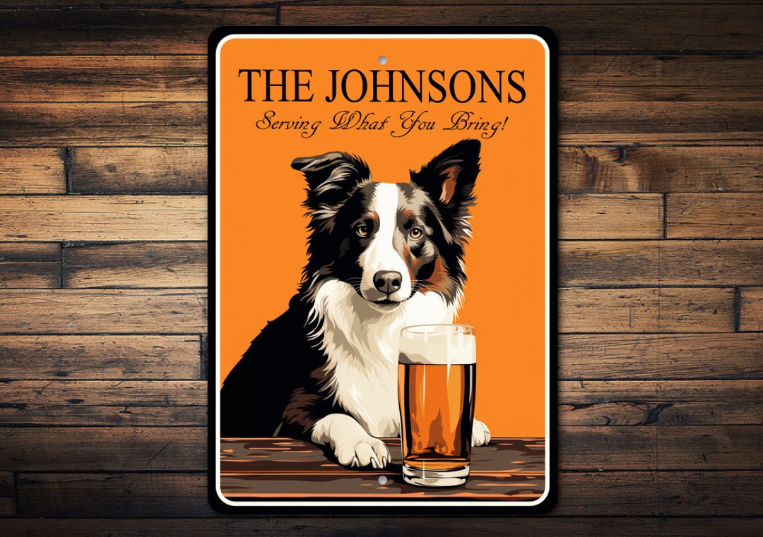 Border Collie Dog Sign, Collie Dog Wall Decor, Collie Dog Owner, Collie ...