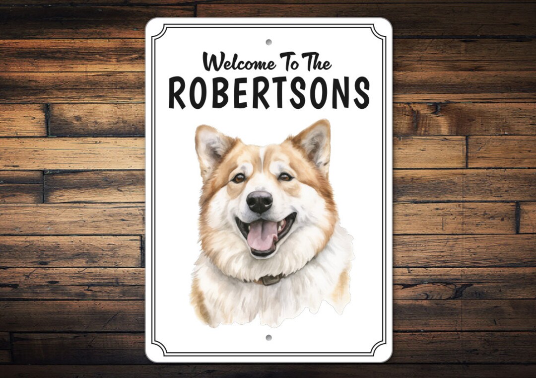 Customizable Akita Inu Porch Sign | Durable Metal Dog House Sign ...