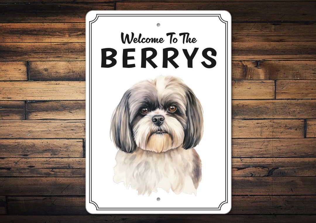 Custom Shih Tzu Sign | Shih Tzu Dog Owner | Shih Tzu Gift | Sign for A ...