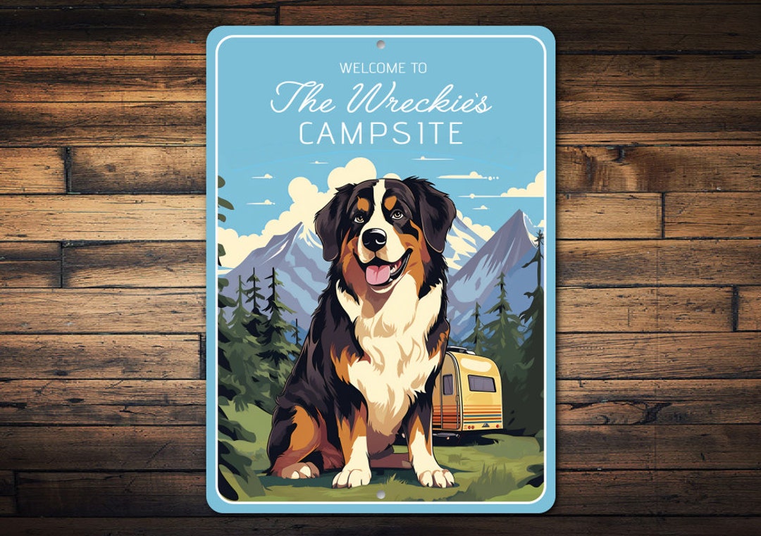 Mountain Camping Dog Sign, Mountain Dog Decor, Mountain Dog Sign ...