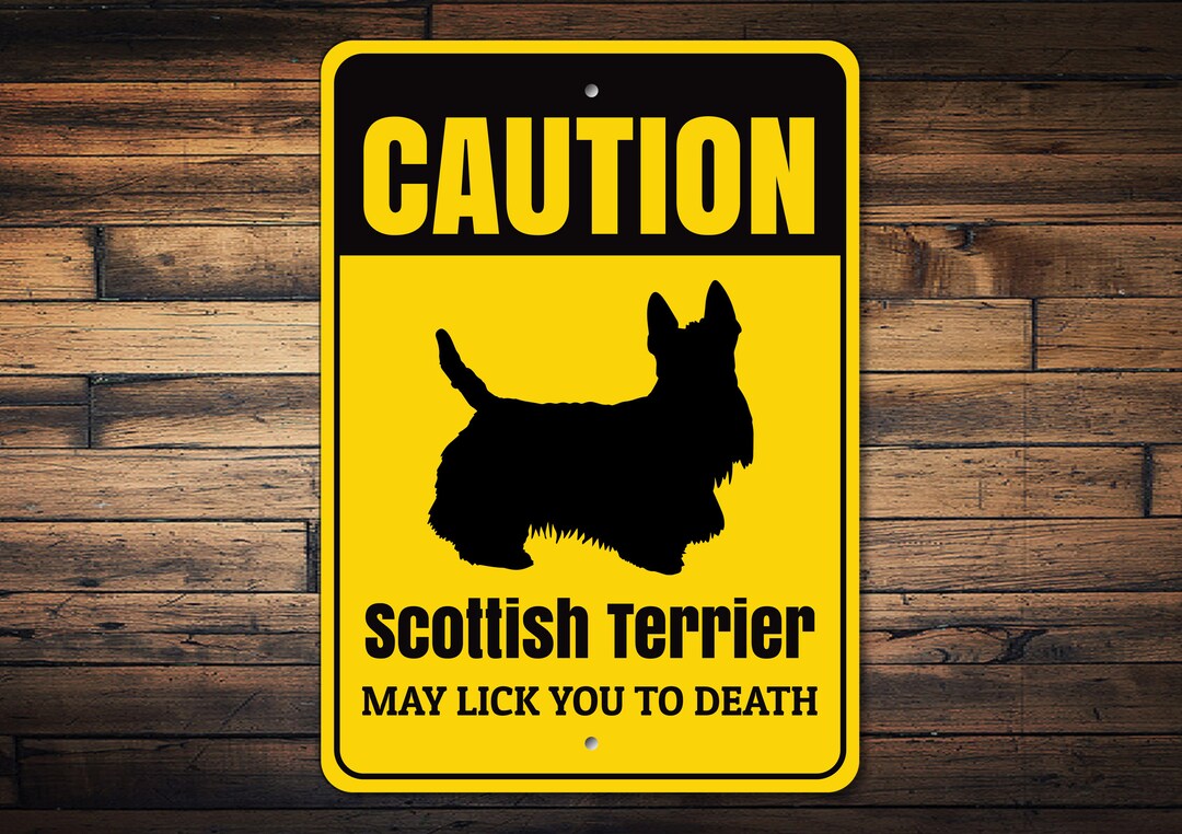 Scottish Terrier Sign, Caution Dog Sign, Dog Breed Sign, Scottie Decor ...