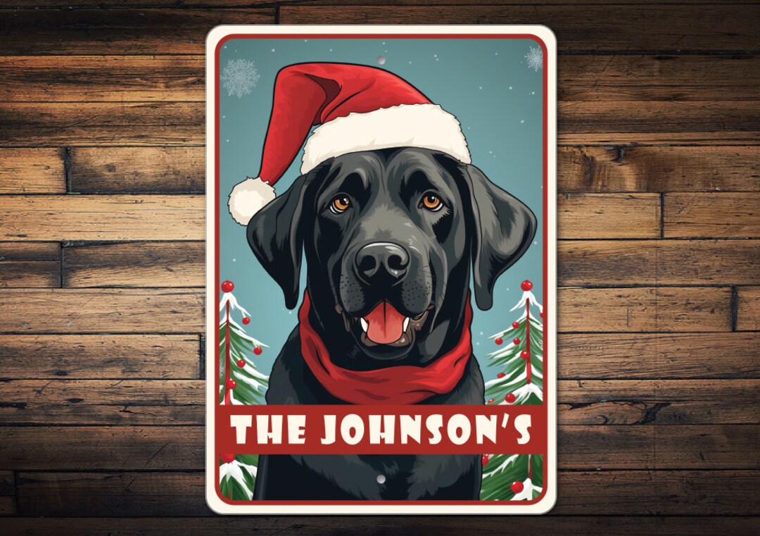 Black Lab Christmas, Christmas Sign, Custom Labrador Gift, Custom ...