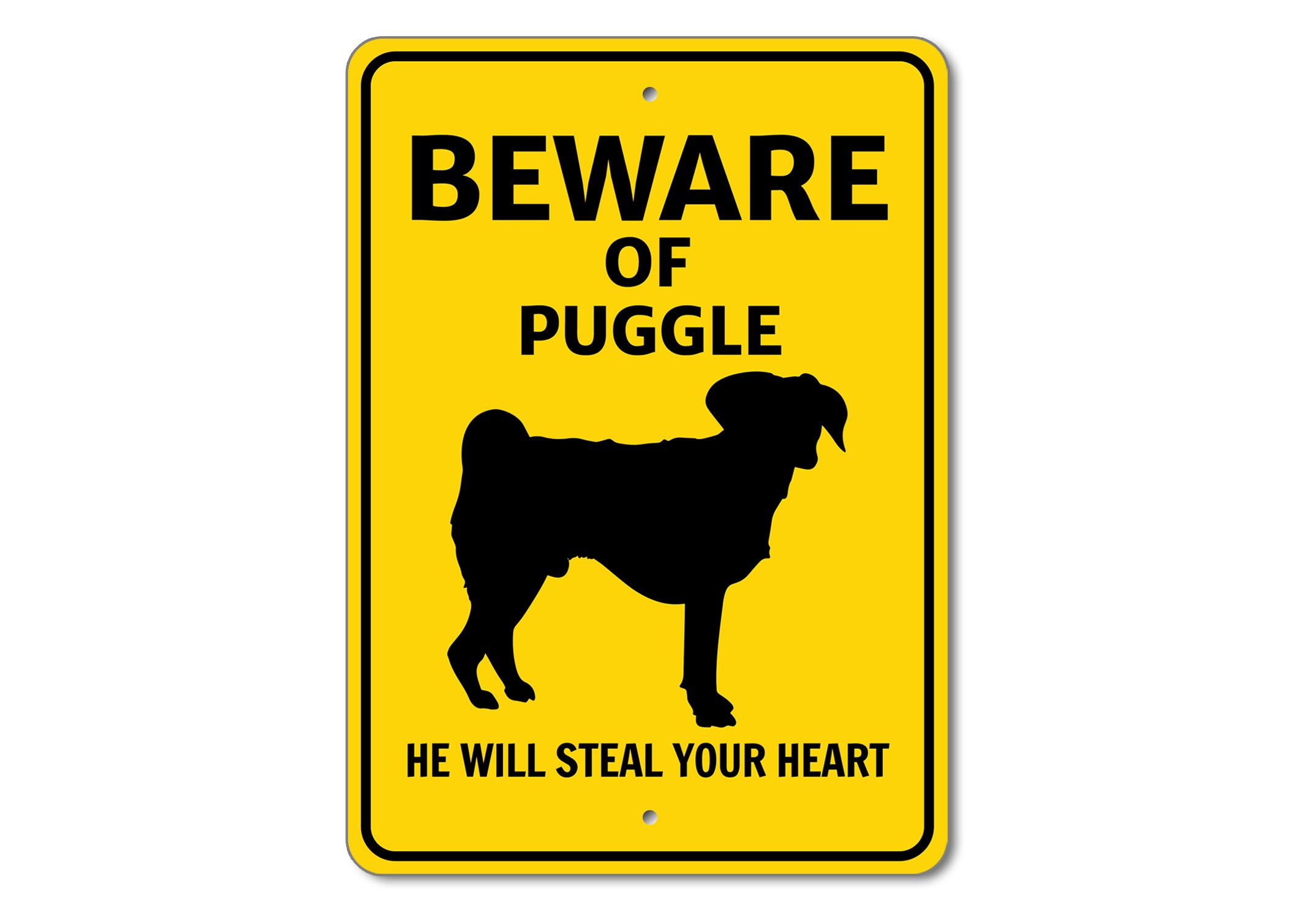 Beware of Puggle Dog Sign Dog Breed Sign Puggle Owner Gift - Etsy