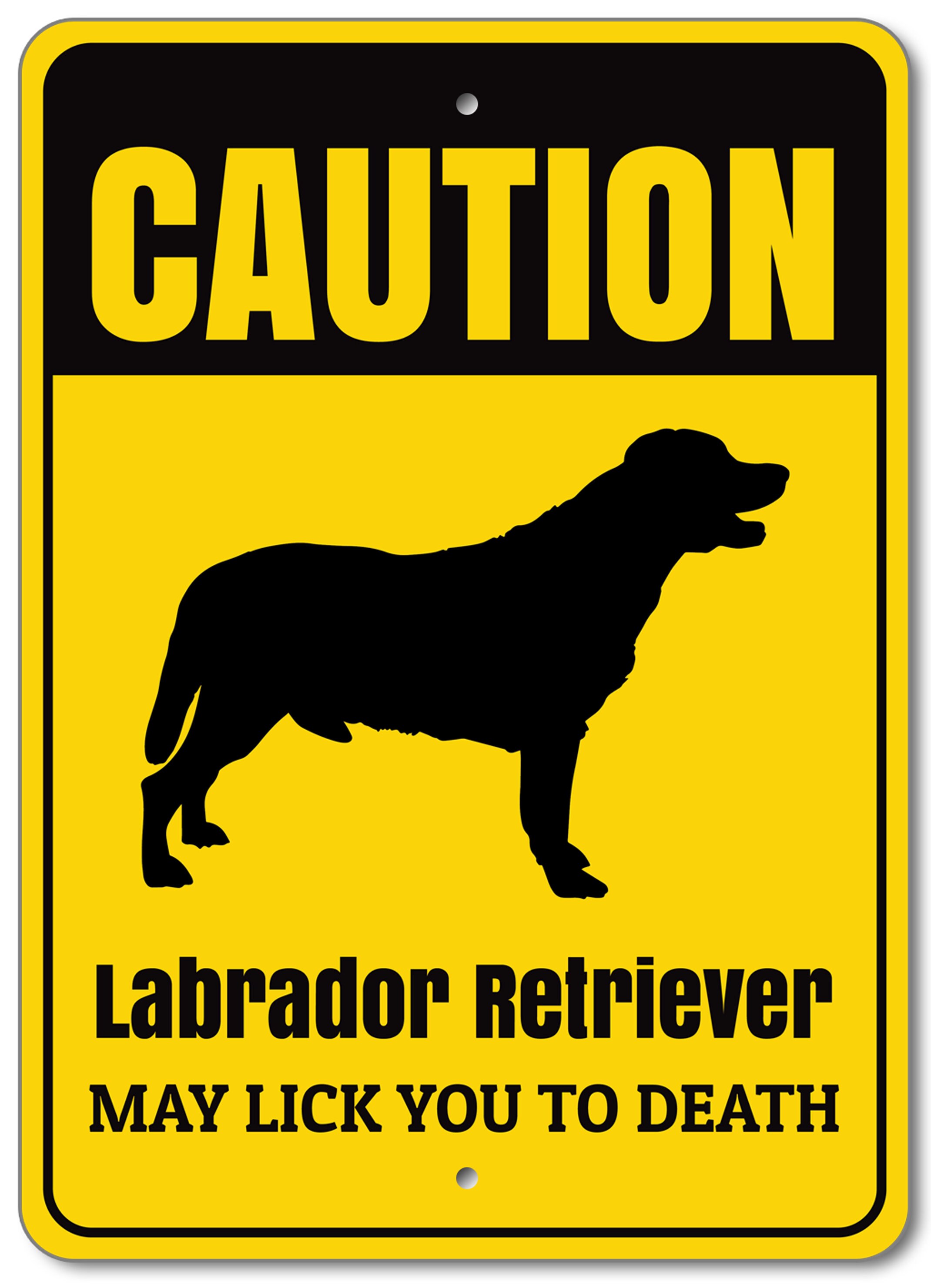 Labrador Retriever Sign, Caution Dog Sign, Dog Warning Sign, Retriever ...