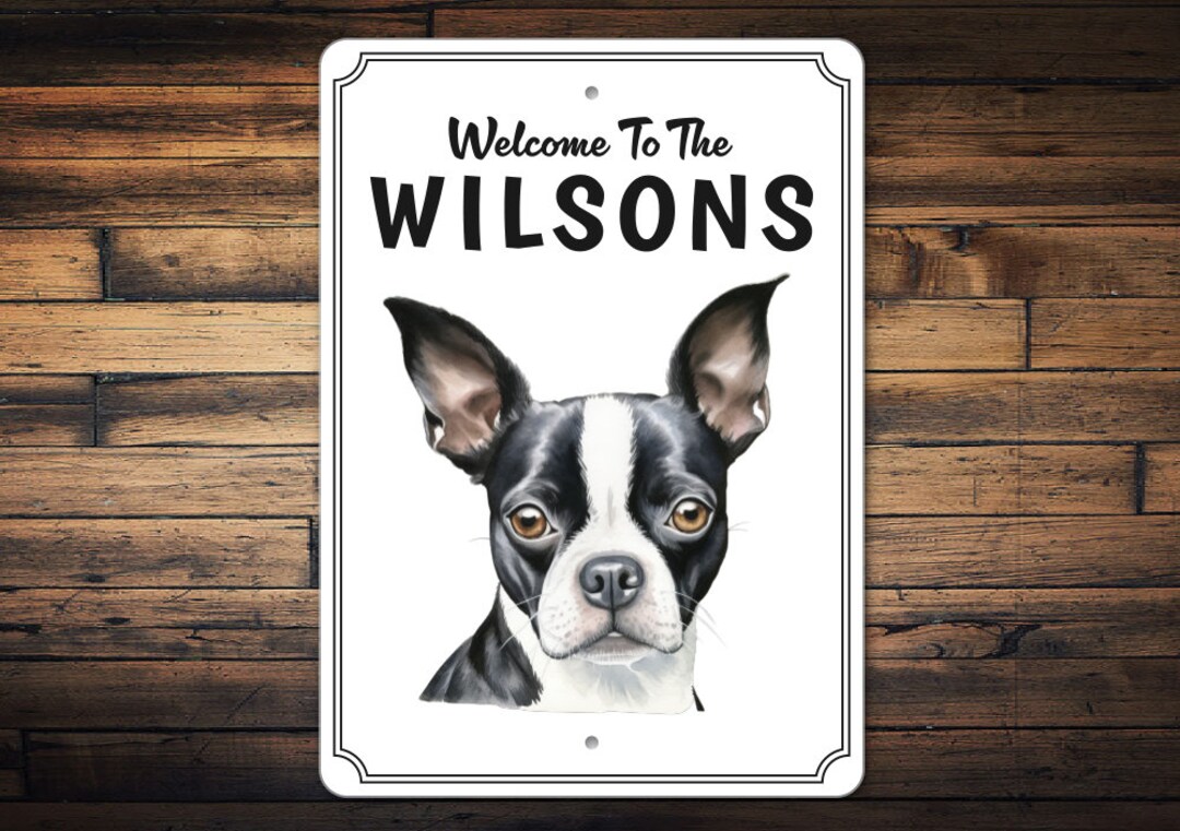 Custom Boston Terrier Sign | Boston Terrier Sign | Boston Terrier ...
