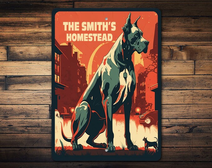 Great Dane, Great Dane Lover, Great Dane Sign, Custom Street Sign ...