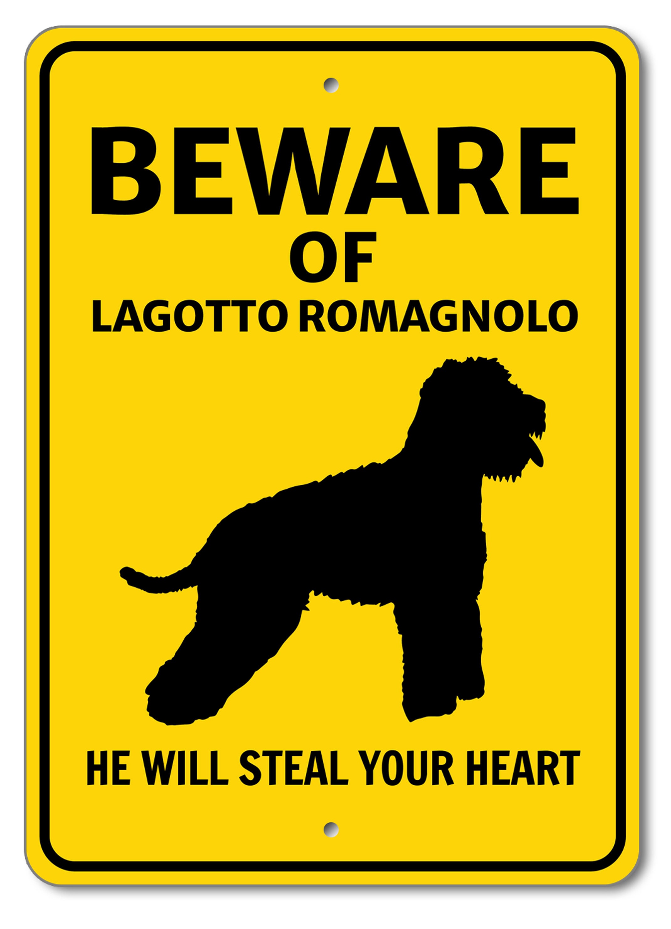 Lagotto Romagnolo Sign, Beware Dog Sign, Dog Breed Sign, Lagotto Gift ...