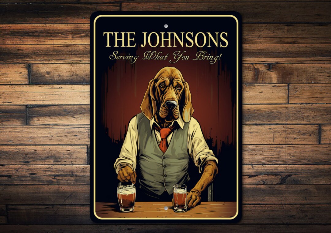 Bloodhound Sign, Custom Bloodhound Gift, Bloodhound Dog, Bloodhound ...