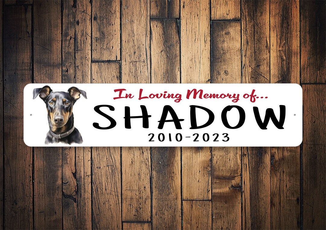 Doberman Pinscher Memorial Sign | Doberman Passing Sign | Doberman Sign ...