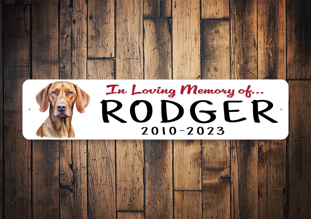 Vizsla Dog Memorial Sign | Vizsla Dog Burial | Vizsla Dog Gift | Vizsla ...