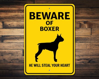 Boxer Aluminum Sign: 9x12, or 12x18 - Etsy