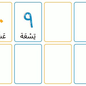 Arabic, Number Flashcards, Large & Small Flash Cards, Toddlers ...