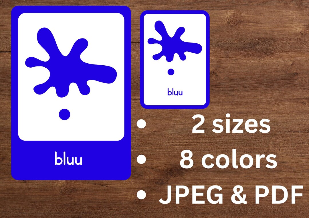 Swahili Colors Flashcards, African Language Learning Printable, Kids ...