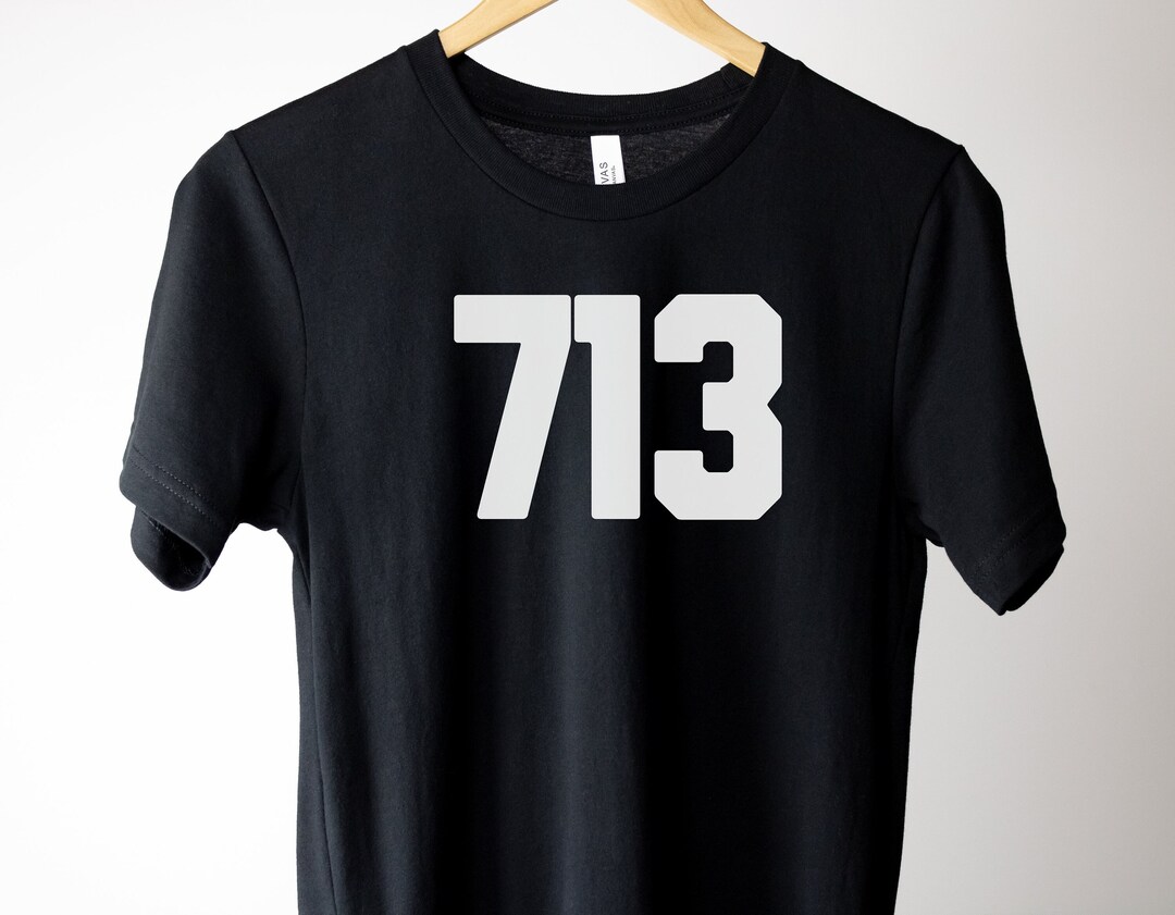 Houston TX 713 Area Code Unisex Short Sleeve Tee HOU Texas Galveston ...