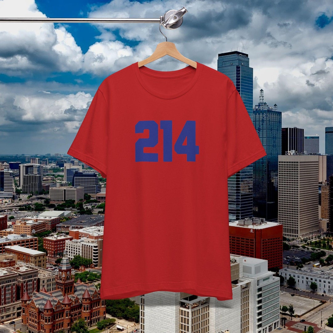 214 Area Code Dallas Texas Unisex Short Sleeve Tee Northeast TX Shirt ...