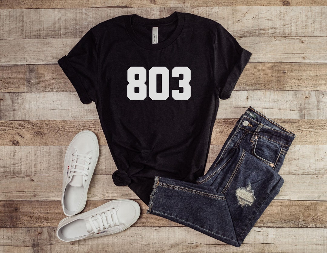 803 Area Code Columbia SC Unisex Short Sleeve Tee Midlands South ...