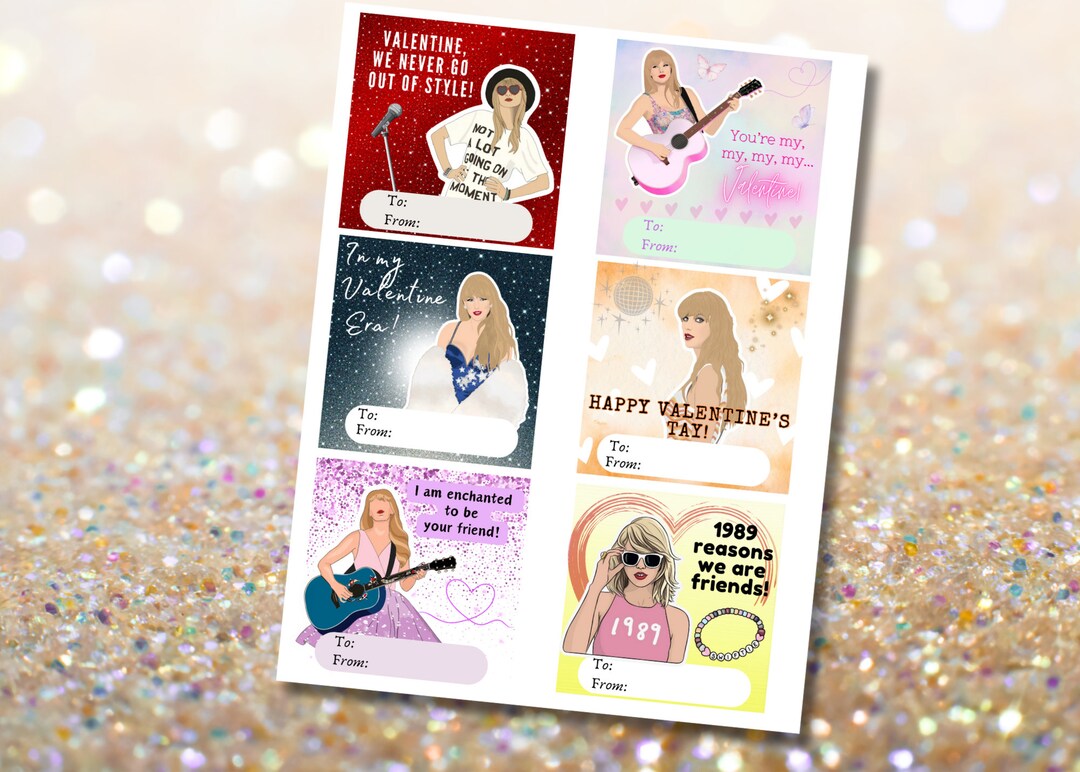 Taylor Swift Valentine Cards digital Download - Etsy
