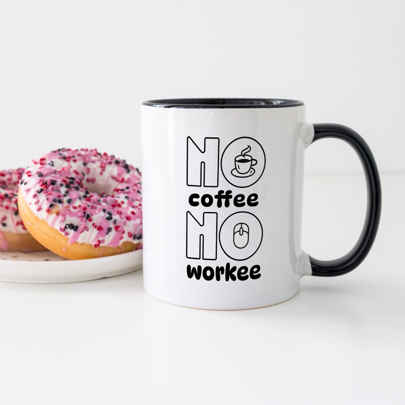 No Coffee No Work Mug Handmade Ceramic Coffee Mug for Fall Season Funny ...
