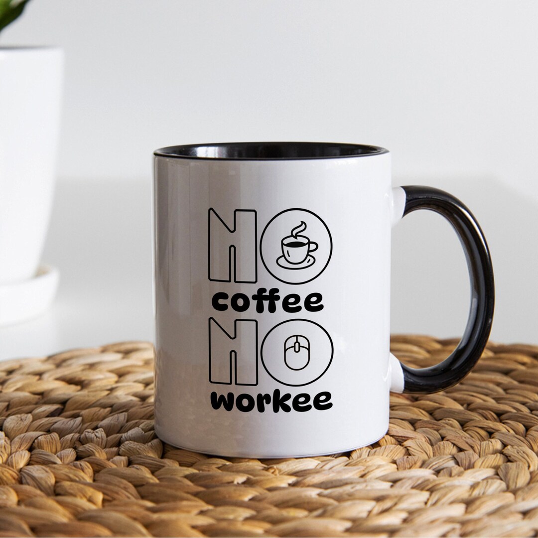 No Coffee No Work Mug Handmade Ceramic Coffee Mug for Fall Season Funny ...