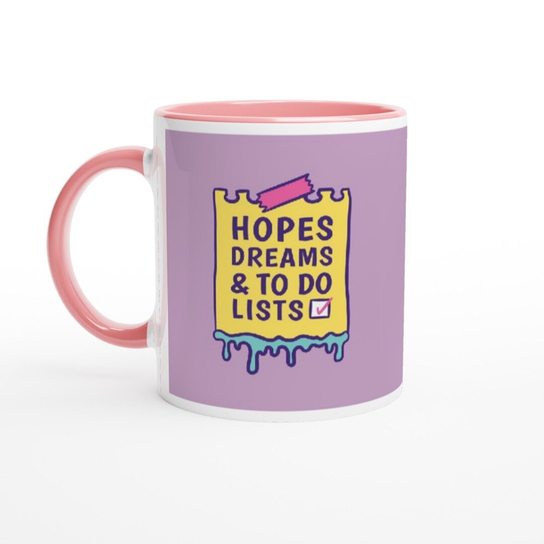 Hope Dreams & to Do Lists" Mug, Inspirational Gift for Productivity and ...