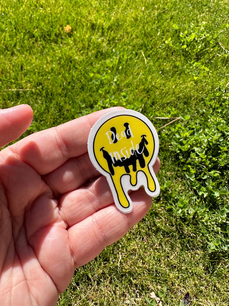 Dead Inside Smiley Sticker - Etsy