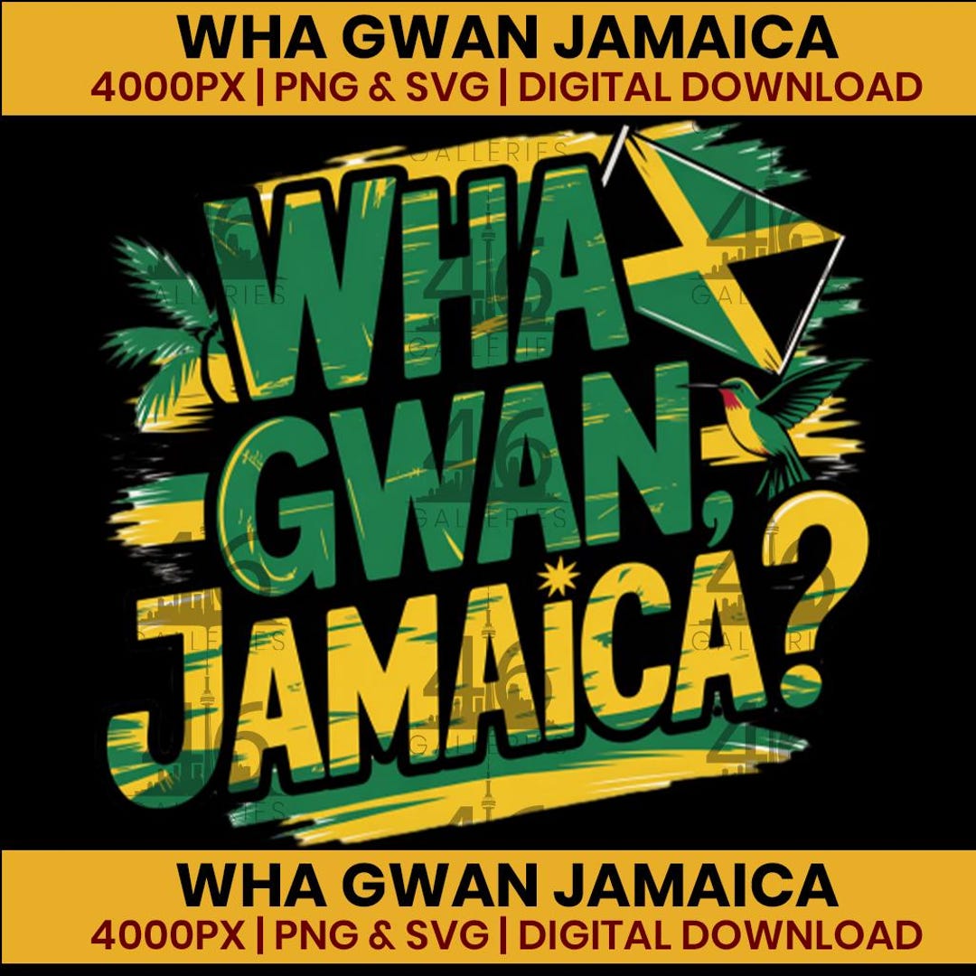 Wha Gwan Jamaica SVG PNG: Caribbean Vacation Design (digital Download ...