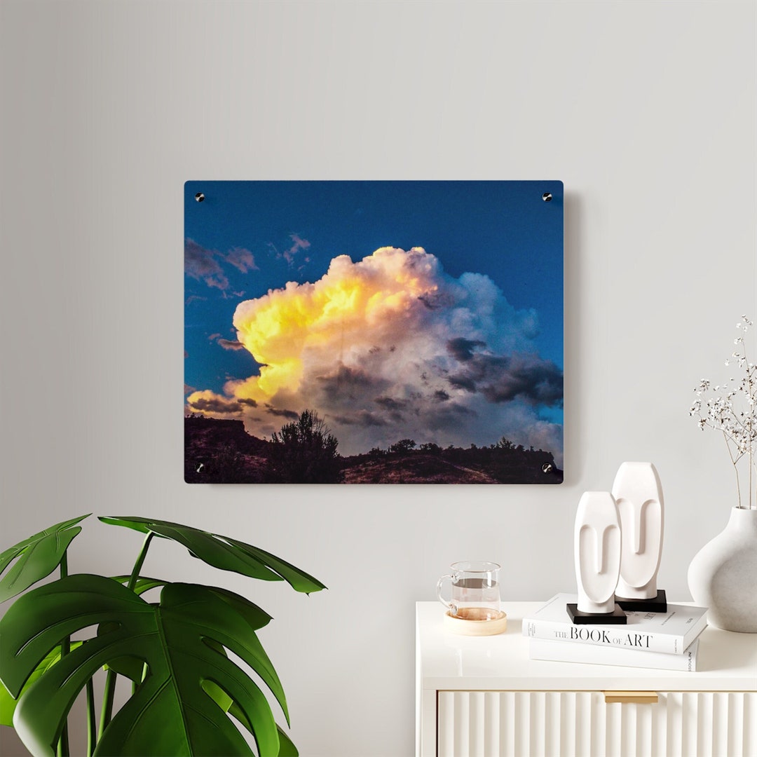 Thundercloud Photo on Acrylic, Oregon Storm Cloud Photo, Living Room ...