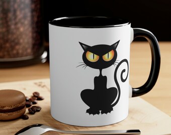 Black Cat Mug Cat Mom Cat Face Mug Coffee Break Mug Funny - Etsy