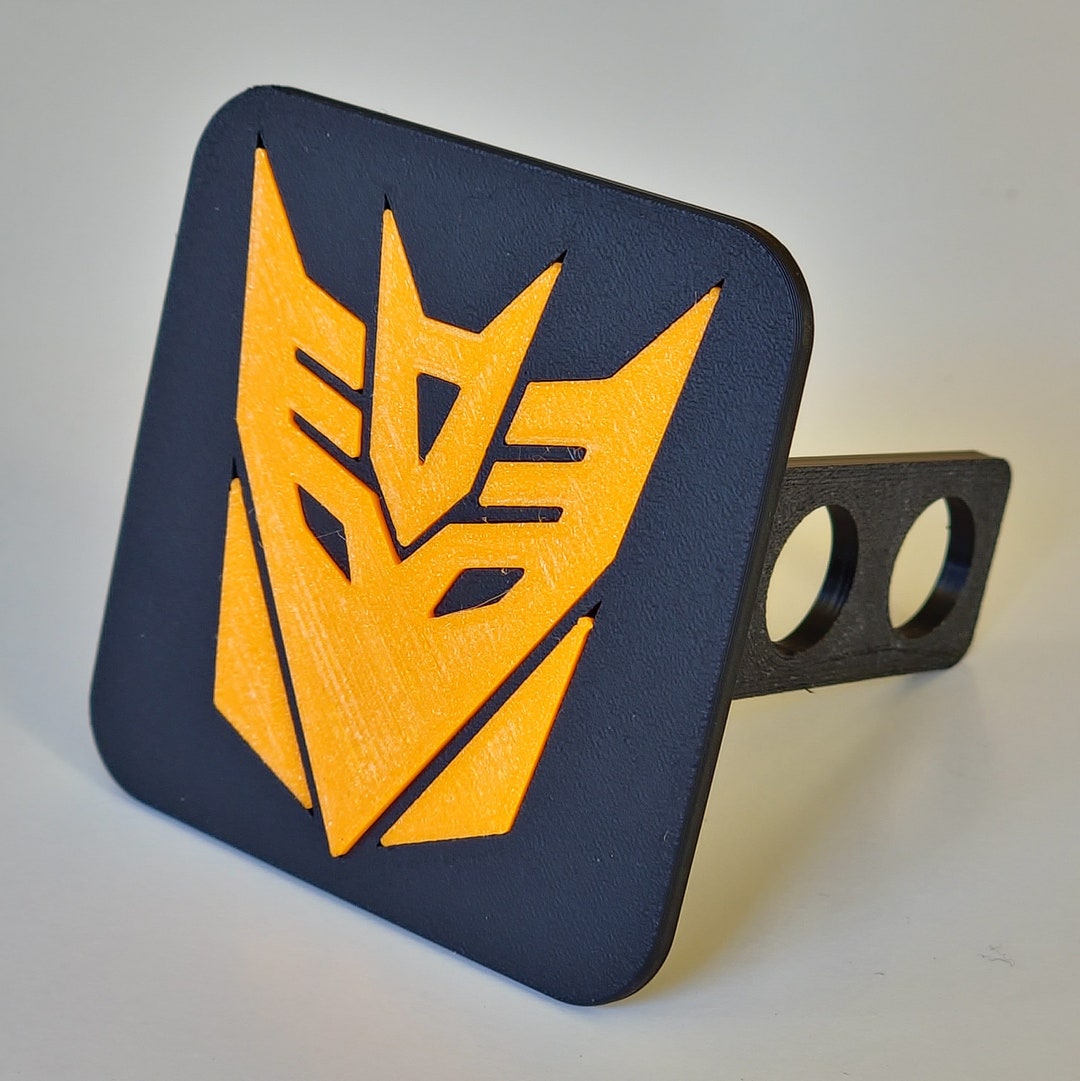 Trailer Hitch Tow Car Receiver Cover Cap Funny Transformers Decepticon ...