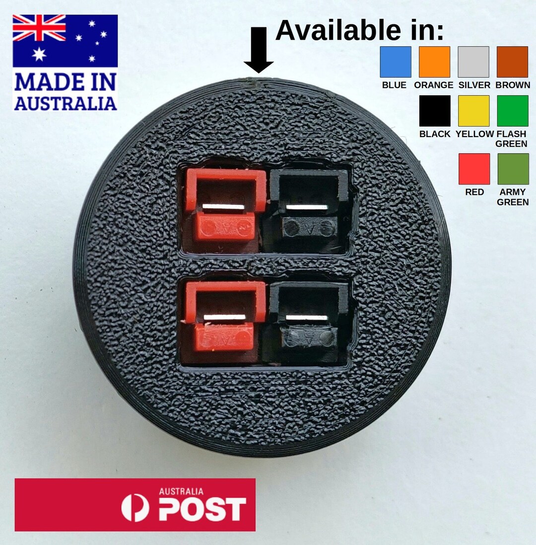 Dual Round Anderson Powerpole Panel Mount Adapter PP15/PP45 - PETG ...