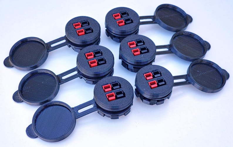 Dual Round Anderson Powerpole Panel Mount Adapter PP15/PP45 - PETG ...