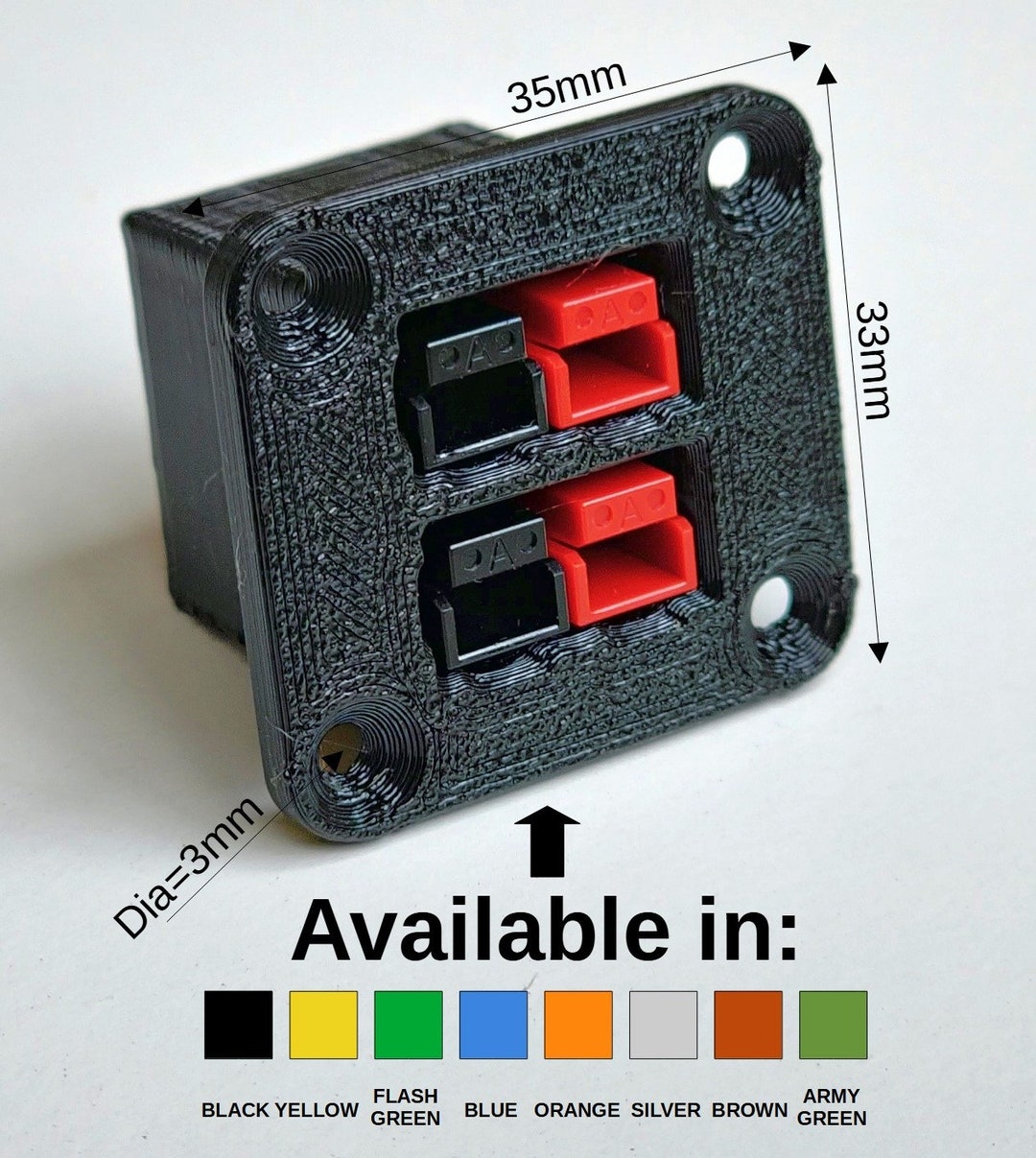 Panel Mount Holder for Dual Anderson Powerpole PP15/PP30/PP45 - Etsy