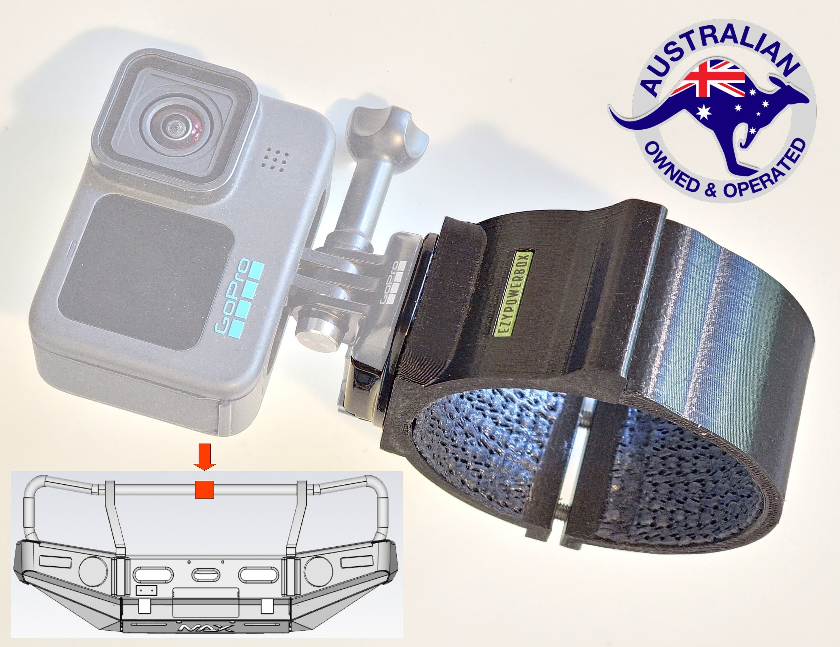 Universal Bull Bar Roll Bar Tube Pipe Gopro DJI Osmo Action Camera ...