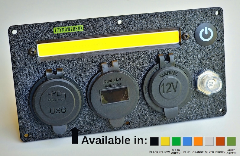 Car Camper Caravan Boat Canopy Van 4x4 4wd 12V Power Panel USB Phone ...