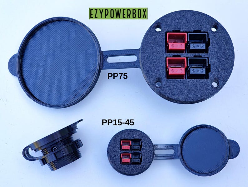 Dual Round Anderson Powerpole Panel Mount Adapter PP15/PP45 - PETG ...