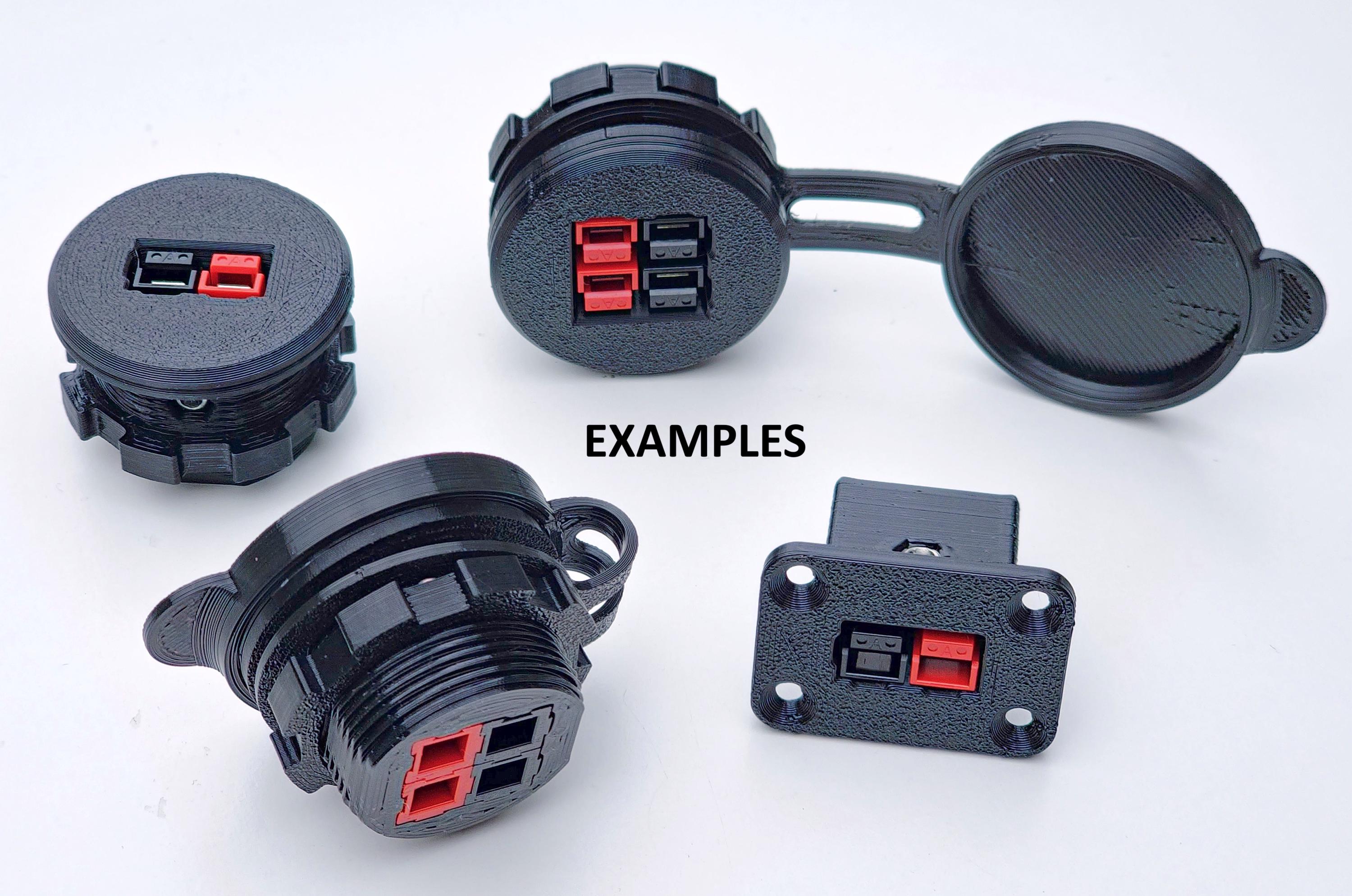 Dual Square Anderson Powerpole PP15/45 Panel Mount - PETG Connector ...