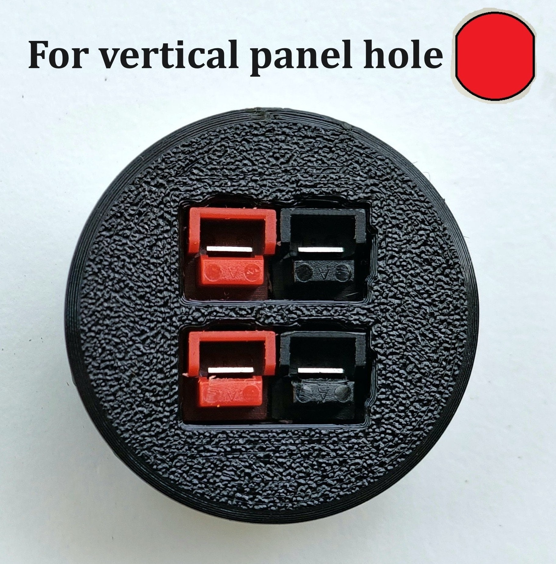 Dual Round Anderson Powerpole Panel Mount Adapter PP15/PP45 - PETG ...