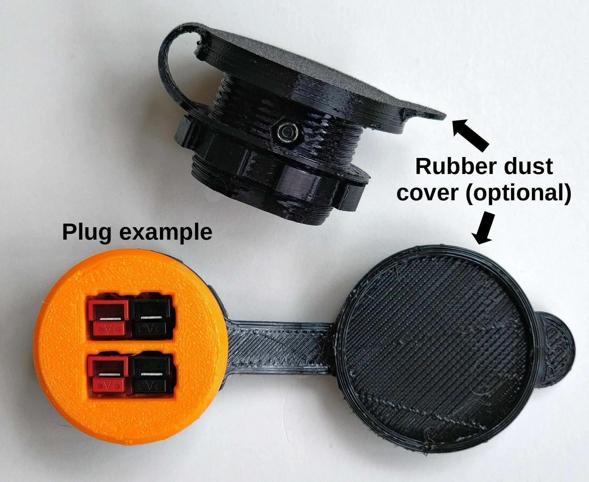 Dual Round Anderson Powerpole Panel Mount Adapter PP15/PP45 - PETG ...