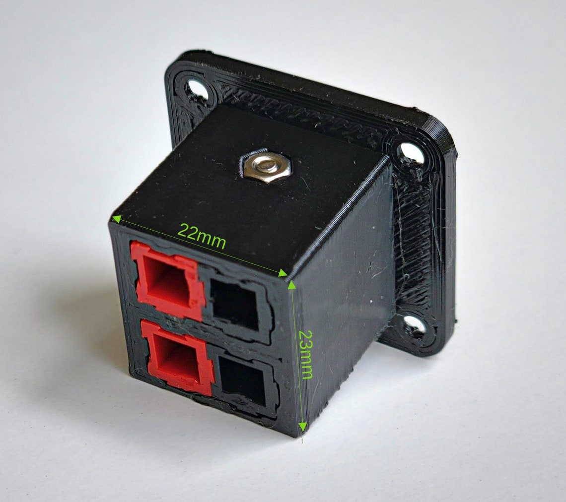 Dual Square Anderson Powerpole PP15/45 Panel Mount - PETG Connector ...