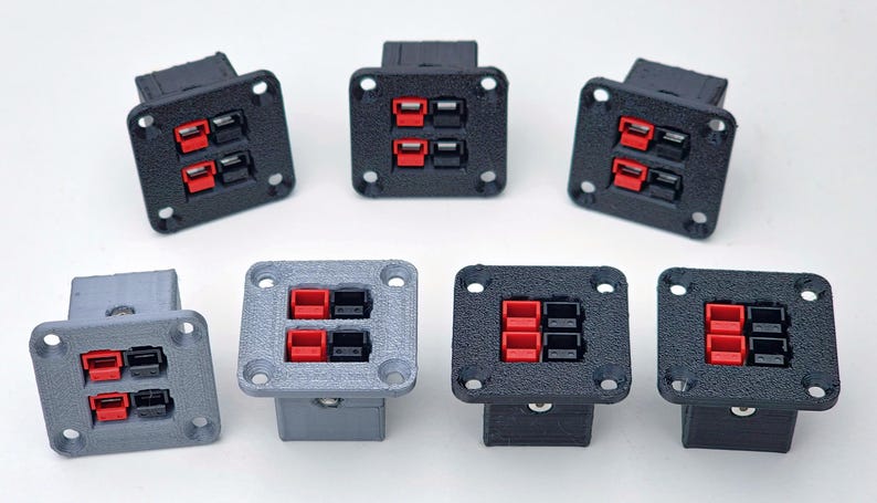 Dual Square Anderson Powerpole PP15/45 Panel Mount - PETG Connector ...