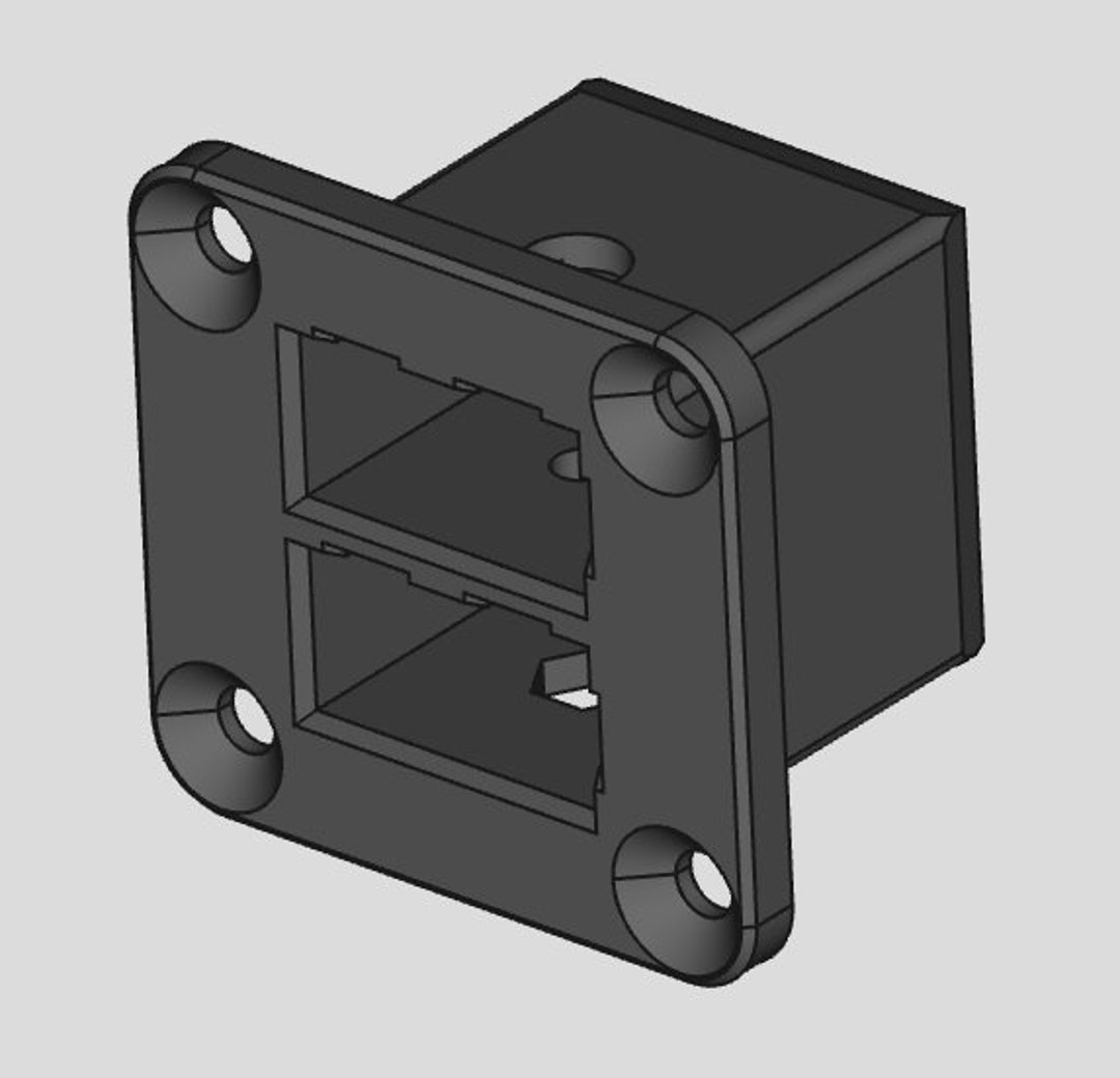Dual Anderson Powerpole PP15/45 Panel Mount Holder STL File (digital ...