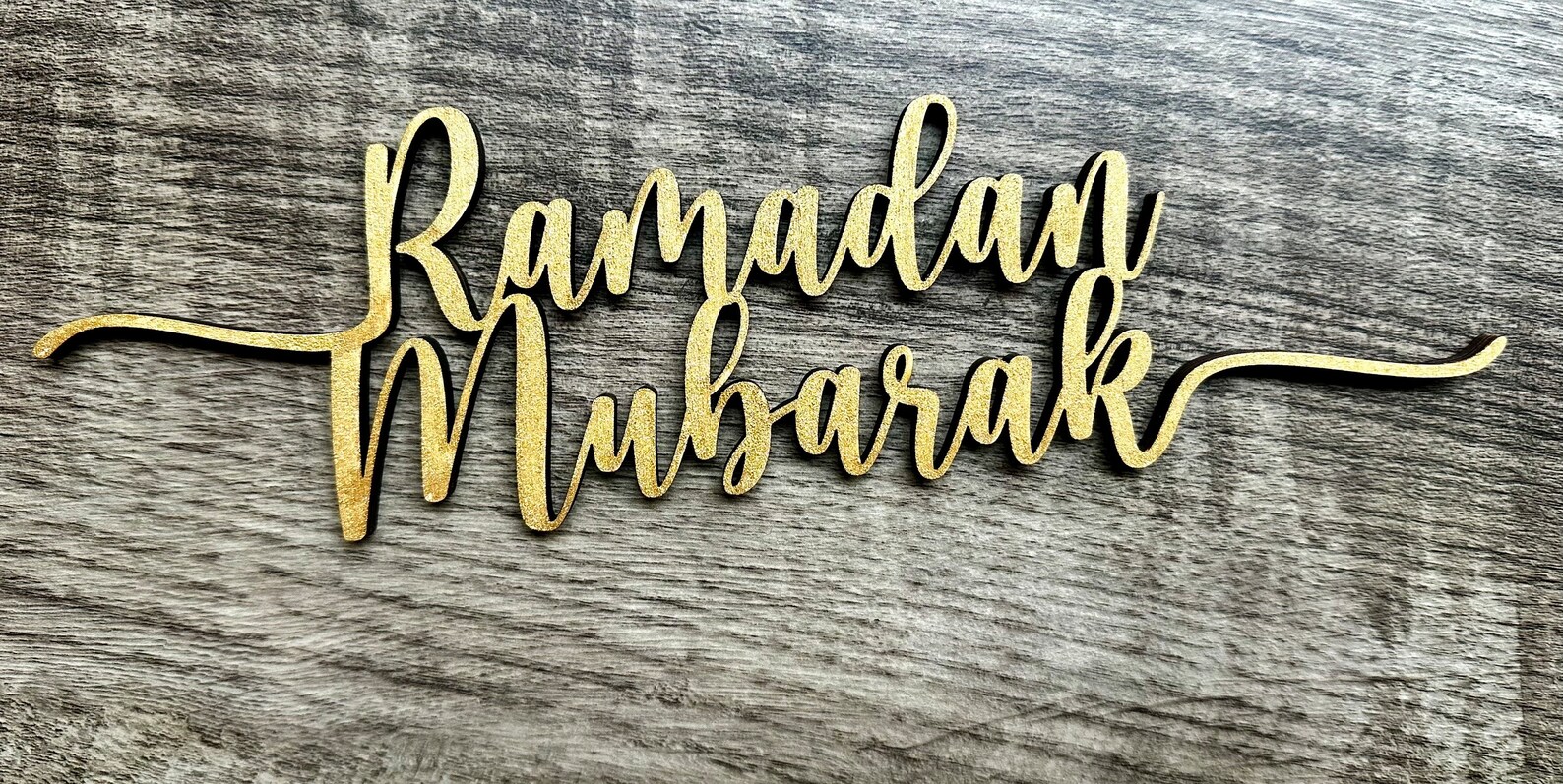 Ramadan Decoration Door Sign Crescent Moon Metal Frame With Flowers ...