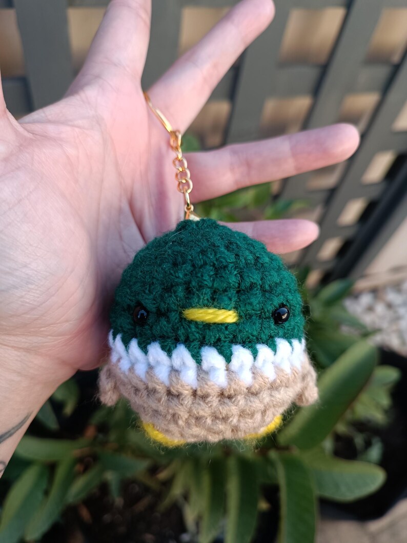 Crochet Bird Keychain Plush Amigurumi Handmade Gift Animal Cute Owl ...