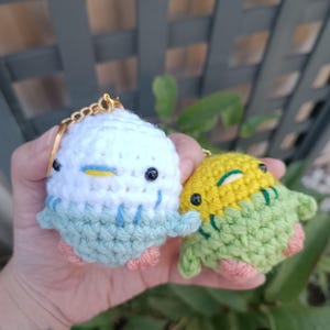 Crochet Bird Keychain Plush Amigurumi Handmade Gift Animal Cute Owl ...